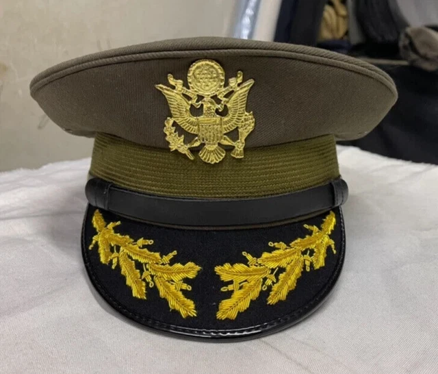 WW2 US AMERICAN USAAF Army Military General Officers Crusher Visor Hat ...