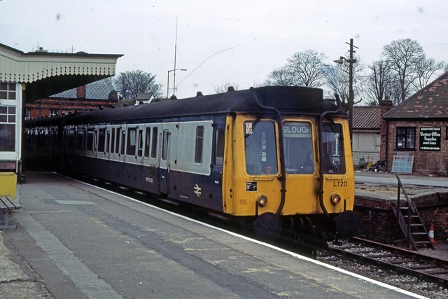 ORIG. 35MM RAILWAY Slide Class 121 DMU 121020 Slough 3 2 1984 ...