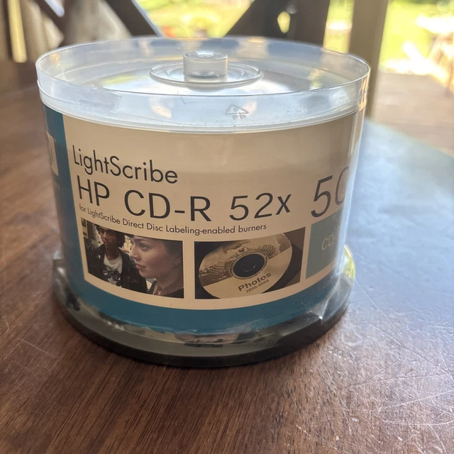HP LIGHTSCRIBE CD-R Discs 50 PK 52X 700 MB 80 Min Music NEW SEALED $45. ...