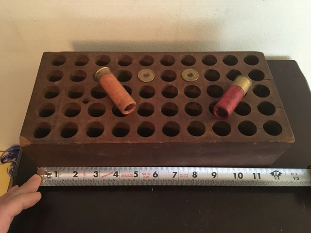 VINTAGE B.G.I. 12 Gauge Shotgun Shell Casing Wood Reloading Block Bgi £ ...