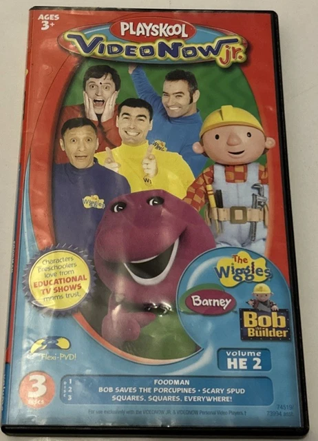 PLAYSKOOL VIDEONOW JR The Wiggles Barney Bob The Builder Volume HE 2 3 ...