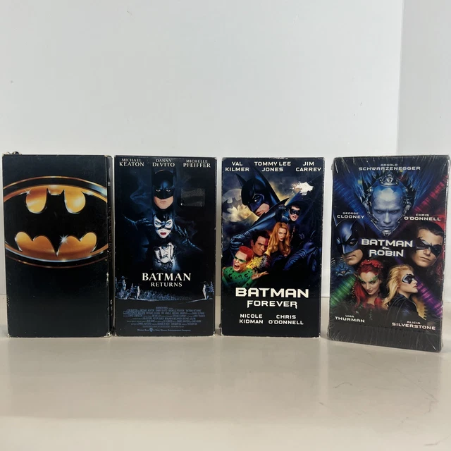 BATMAN VHS COLLECTION New Batman & Robin NOS, Used Batman 1989, Returns ...
