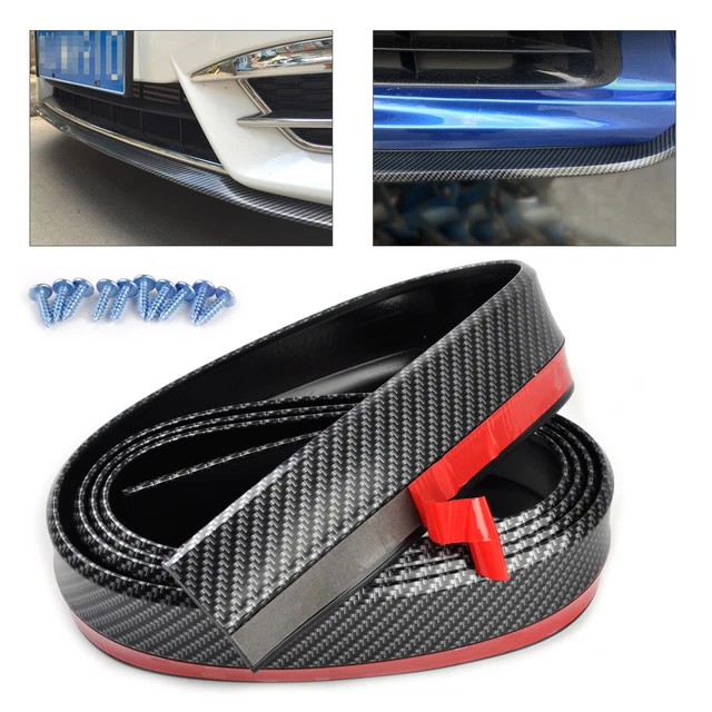 2.5M CAR CARBON Front Bumper Lip Trim Splitter Guard Chin Body Spoiler ...