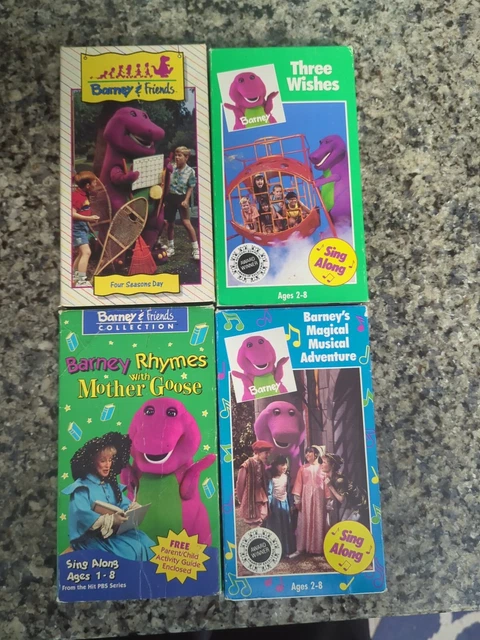 LOT OF 4 Barney Home Video Kids VHS Learning VCR Tapes, Vintage 1992 £ ...