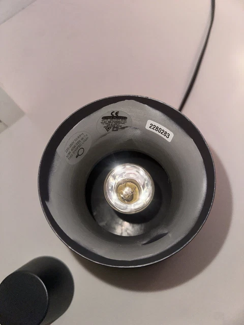 CUSTOM MATHMOS ASTRO Lamp - Sprayed Gunmetal Grey With Rare Clear/White ...