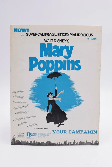 MARY POPPINS RERELEASE Campaign Book 1973 Walt Disney Julie Andrews £29 ...