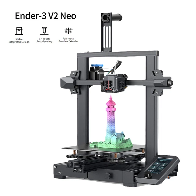 CREALITY ENDER-3 V2 Neo 3D Printer CR Touch Auto Leveling Pre-Installed ...