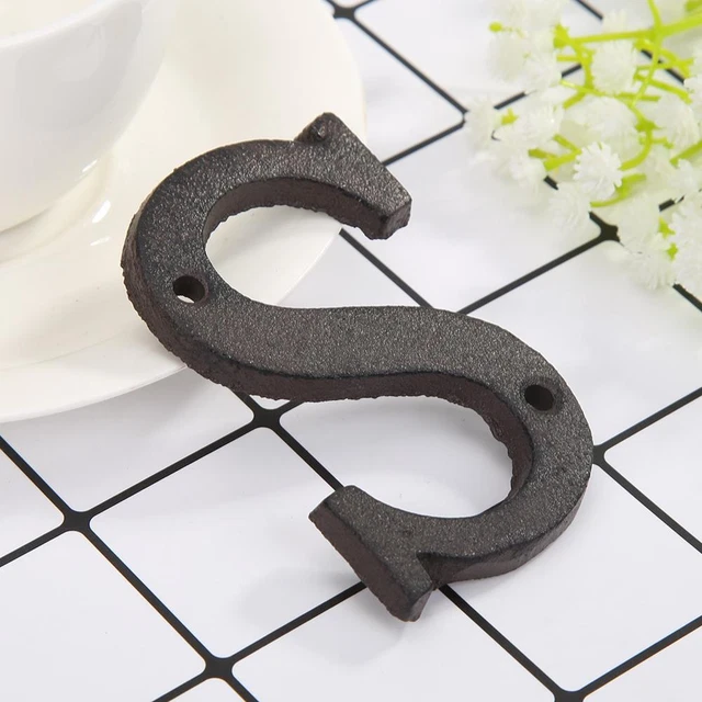 METAL DIY LETTER Door Plate Cast Iron Alphabet House Sign Plaque Cafe ...