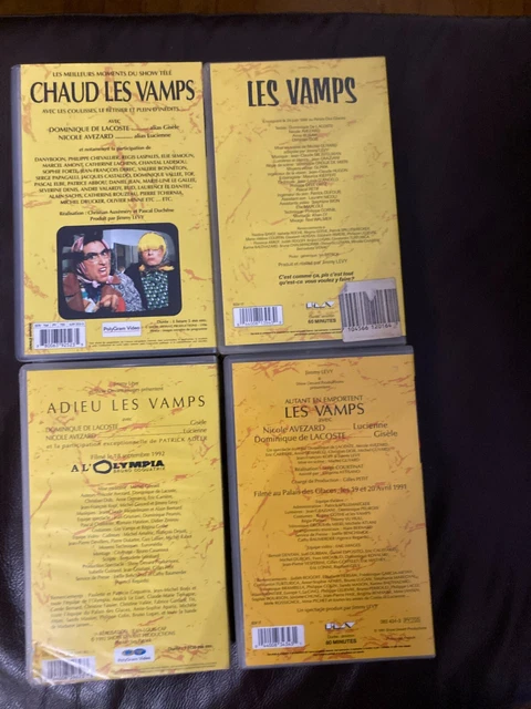 LOT DE 4 cassettes VHS SECAM "Les Vamps" de 1989 a 1992 EUR 15,00 ...