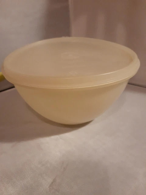 VINTAGE TUPPERWARE MEDIUM size Bowl With Lid Clear/white 235-14 made in ...