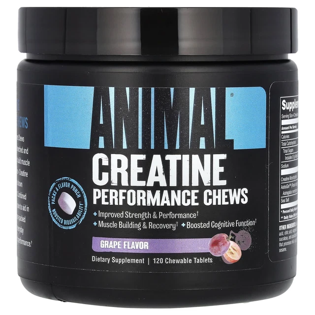 ANIMAL, CREATINE PERFORMANCE Chews, Grape, 120 Chewable Tablets £46.51 ...
