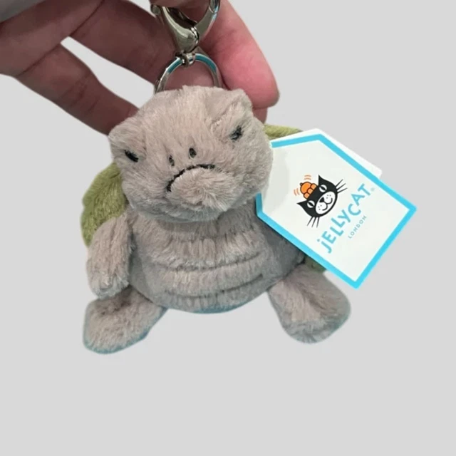 JELLYCAT TIMMY TURTLE Bag Charm Plush Keychain Soft Toy Handbag Doll ...
