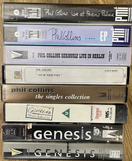 8 X PHIL Collins & Genesis VHS Video Cassette Tapes £40.49 - PicClick UK