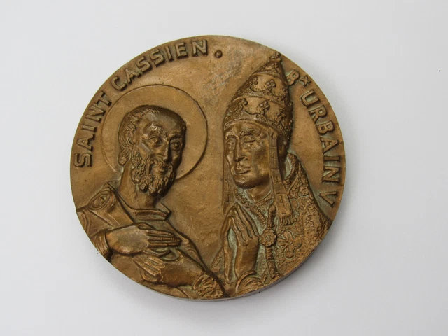 ANCIENNE MÉDAILLE BRONZE - SAINT CASSIEN & URBAIN Saint Victor de ...
