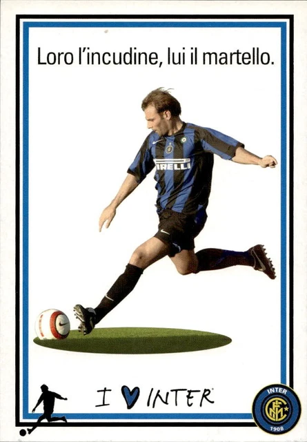 CARTOLINA CALCIO CALCIATORE Inter Cristiano Zanetti con autografo ...