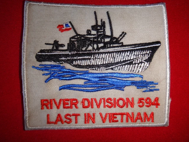 VIETNAM WAR PATCH US Navy PBR RIVER DIVISION 594 LAST IN VIETNAM £10.48 ...