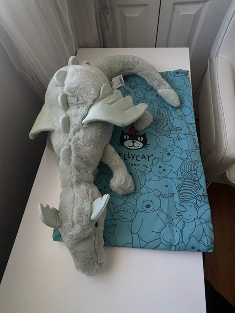 JELLYCAT SAGE DRAGON Large 50cm Plush NEW with Dust Bag & Tags £32.11 ...