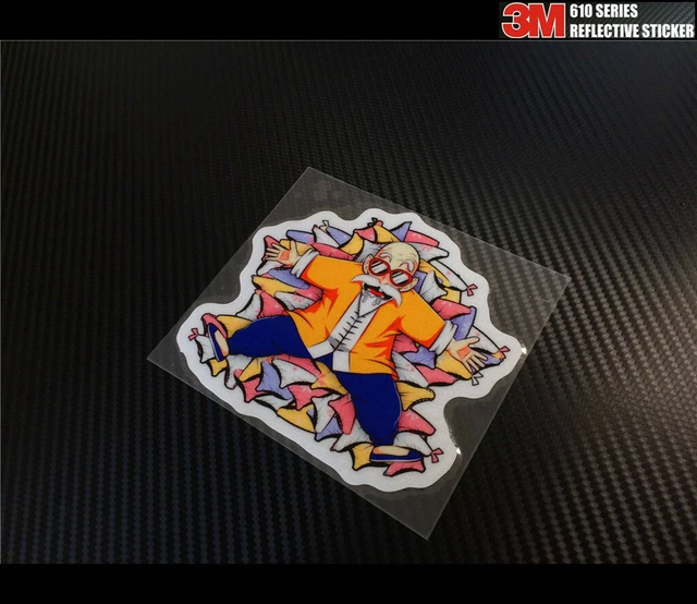 REFLECTIVE MASTER ROSHI OPPAI DRAGON BALL JDM Sticker #R10 EUR 5,51 ...