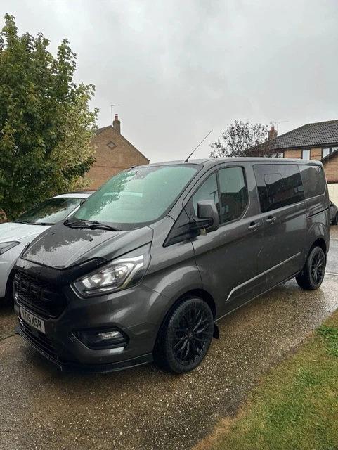 FORD TRANSIT CUSTOM 320 Crew Cab Ltd 2019 Metallic Grey 59k Coffee Van ...