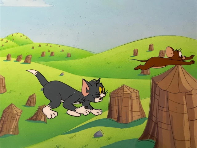 TOM AND JERRY Animation Cel Vintage Cartoons Production Art Cartoon ...