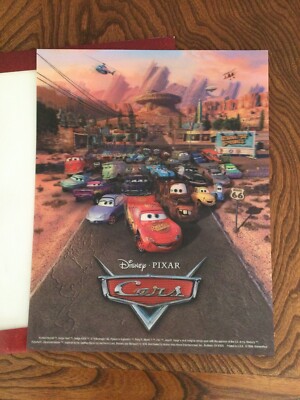 DISNEY PIXAR CARS Movie Plastic Poster 3D Hologram 11”x14” 2006 USA £7. ...