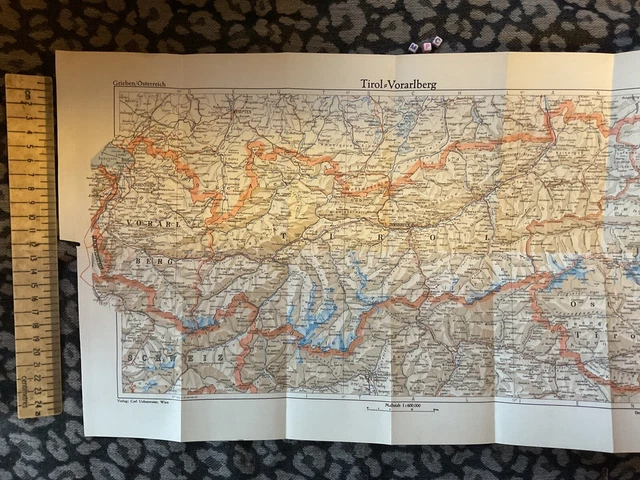VINTAGE POST WAR MAP-AUSTRIA- 1951 , Tirol £21.99 - PicClick UK