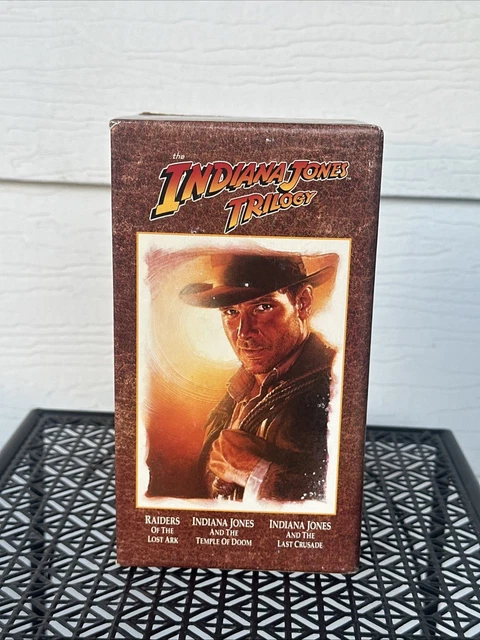 VHS INDIANA JONES Trilogy Set Temple Doom Last Crusade Lost Ark Movies ...
