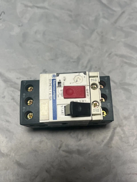 DISJONCTEUR MOTEUR TELEMECANIQUE GV2ME14/6-10A GVAD1010 EUR 27,62 ...