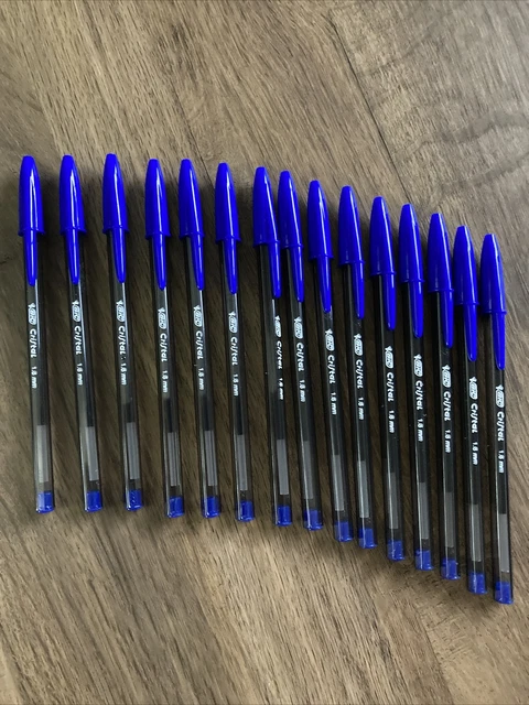 BIC CRISTAL 1.6MM Bold Blue Ballpoint Pens ( PKT 15 )BIC LARGE RANGE ...
