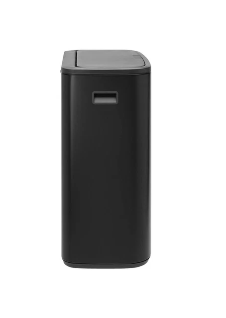 BRABANTIA BO TOUCH Bin Recycling, 2 x 30L, Matt Black, 2 Inner Buckets ...
