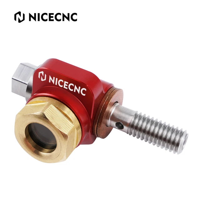 NICECNC BANJO BOLT Screw Oil Sight Glass For Honda XR600R XR650L 1993 ...