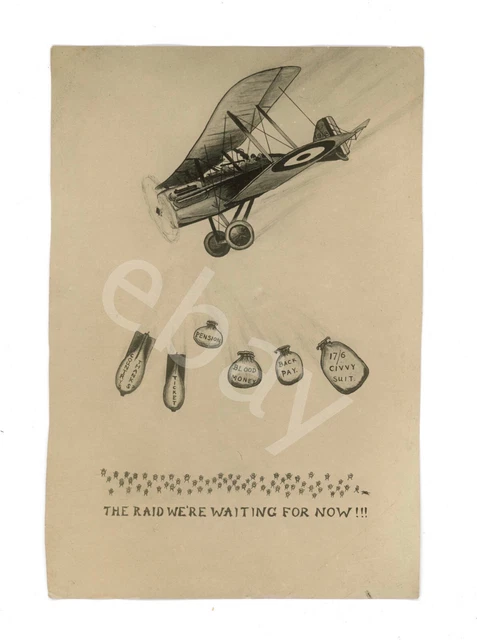 ORIGINAL BRITISH WW1 Post War Propaganda Illustrated Photo Compensation ...
