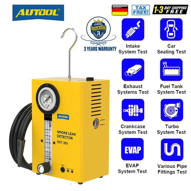 AUTOOL SDT203 MACHINE à Fumée Automobile, Système EVAP Détecteur de Fuite de EUR 164,99 ...