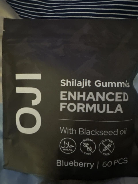 OJI SHILAJIT GUMMIES Enhanced Formula With Black seed Oil Blueberry 60 ...