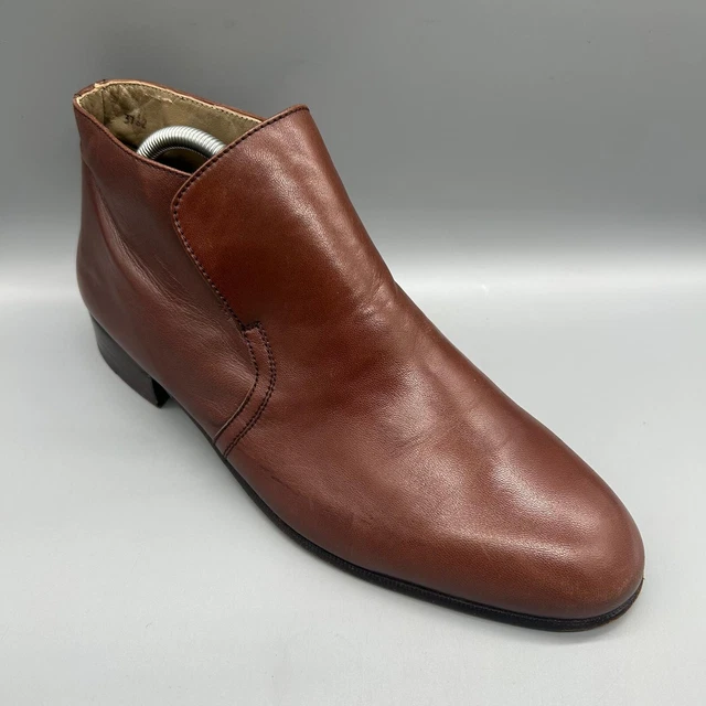MAGNANNI CLASICO BUTTER Soft Leather Ankle Boots Men Uk 8 Brown Italian ...