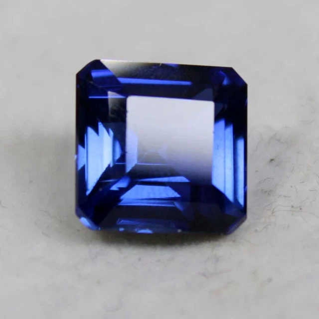 8 CT NATURAL Flawless Ceylon Sapphire Square Cut CERTIFIED Blue Loose ...