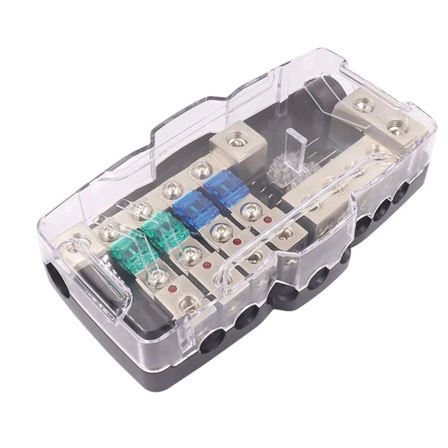 POWER DISTRIBUTION BLOCK for Car Batteries with 4 Way Fuse Connections ...