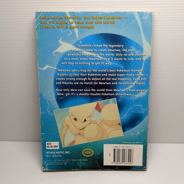POKEMON MEWTWO STRIKES Back 1998 Paperback Book Nintendo Game Freak ...