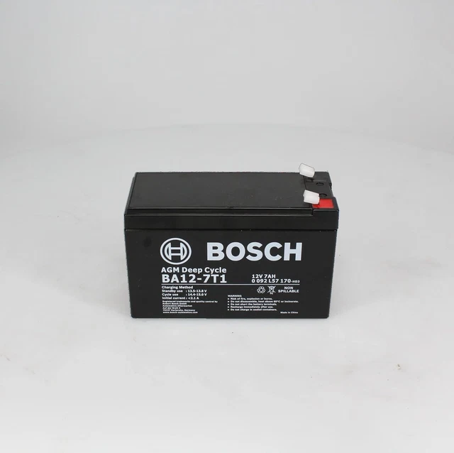 BOSCH BA12-7T1 VRLA AGM Rechargeable Deep Cycle Standby Battery, 12V ...