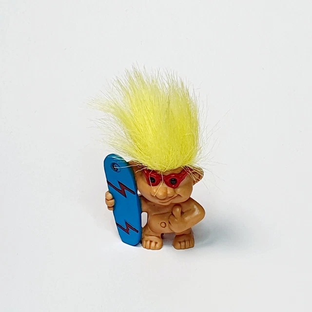 ANCIENNE FIGURINE BABY TROLL Surf Weetos Embout Crayon PVC ExÉ No Bully ...