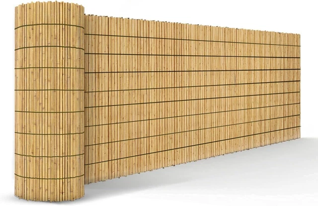 4M WIDE SPLIT Reed Bamboo Fencing Privacy Screening Rolls Natural ...