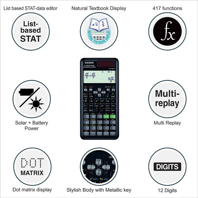CASIO FX-991ES PLUS Scientific Calculator FX991ES + FX 991 ES, 417 ...