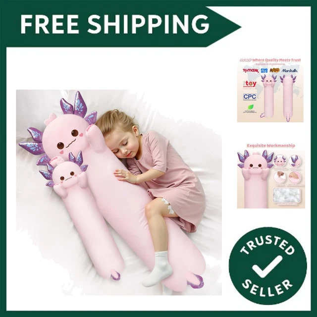 20IN LONG PLUSH Axolotl Pillows Stuffed Animals Plushie Pillows - Cute ...