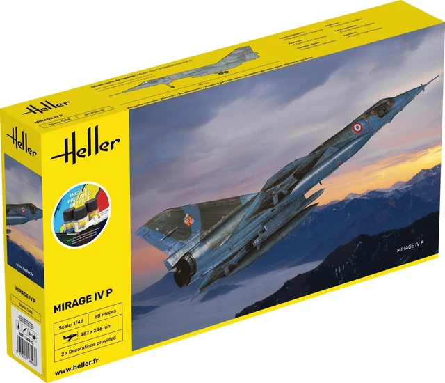 HELLER - MODEL Aircraft Starter Kit Mirage Iv P 56493 1:48 EUR 40,29 ...