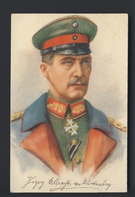 WORLD WAR I - military dress - Albrecht, Herzog van Wurttemberg $10.00 ...
