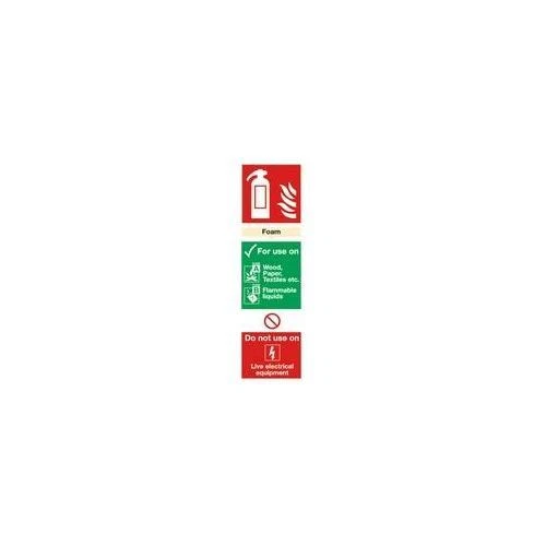 F102/R, SÉCURITÉ SIGNE Feu Extincteur Mousse 280x90mm PVC EUR 14,88 ...