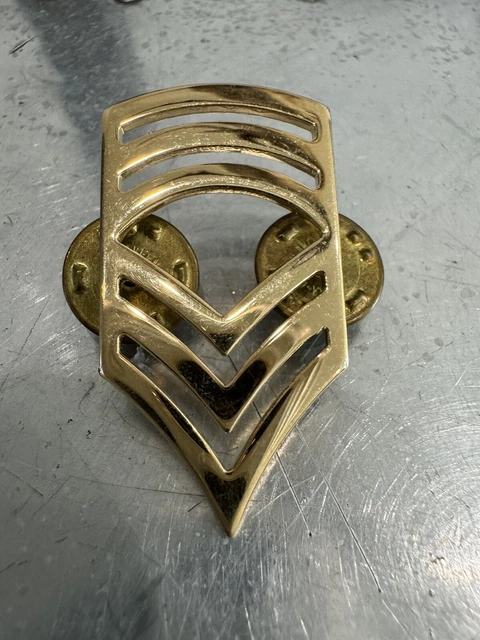 US ARMY MILITARY Rank Pin Master Sergeant Gold Tone £12.13 - PicClick UK