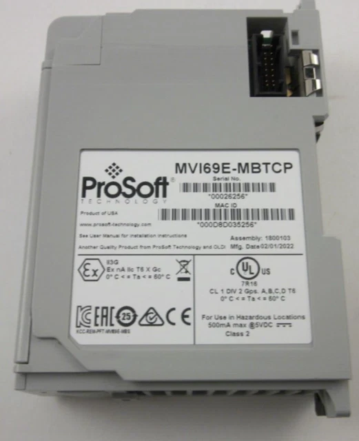 PROSOFT TECHNOLOGY MVI69E-MBTCP Modbus TCP/IP Enhanced Comm Module ...
