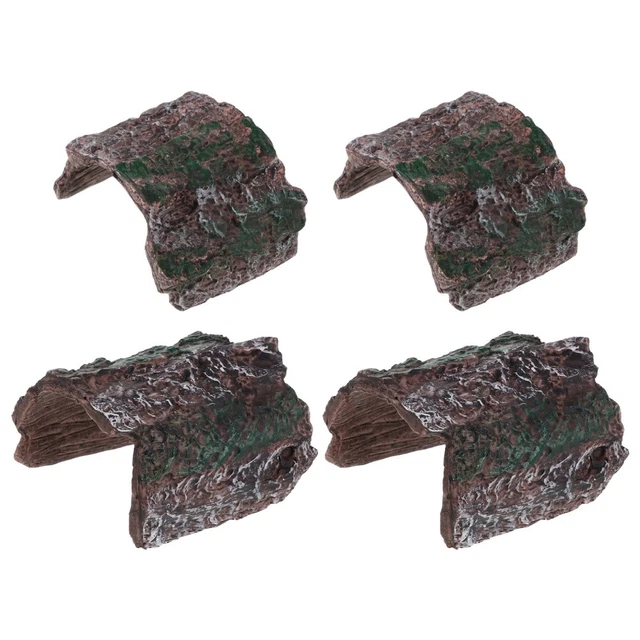 4 PCS REPTILE Hide Aquarium Landscape Decoration Hides for Reptiles $35 ...