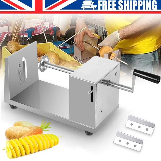 SPIRAL POTATO SLICER Chipper Potatoes Chips Cutter Machine Tornado ...